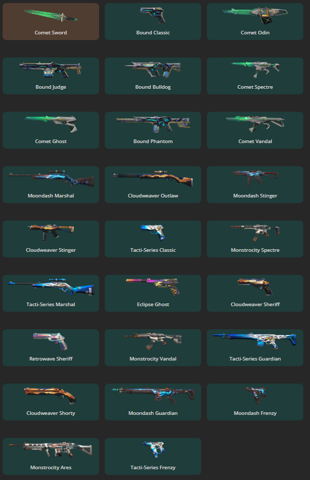 Buy EU【1 KNIFE | 26 SKINS】Comet Sword | Bound Classic | Comet Odin ...