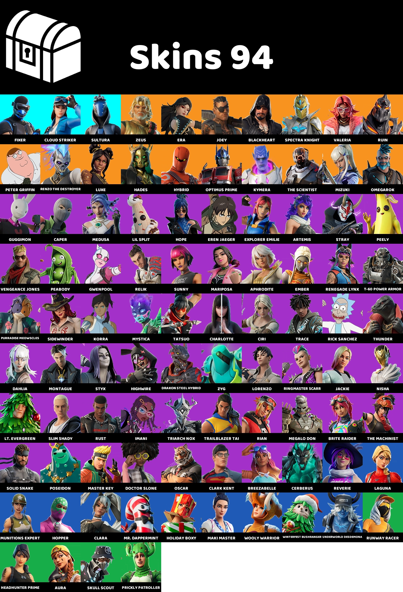 Buy 【94 TOP SKINS】[PC•PSN•XB]| Sultura, Cloud Striker, Fixer, Ruin ...