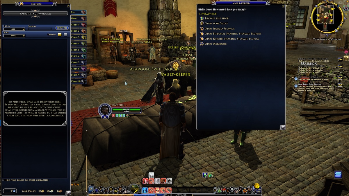Housing Escrow Too Far away message. | The Lord of the Rings Online Forums