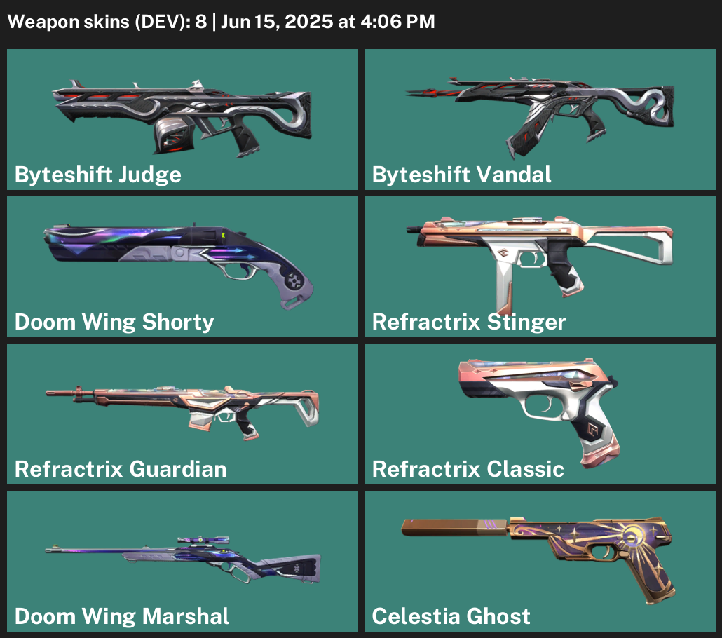 Buy [EU] 8 Skins | Byteshift Judge, Byteshift Vandal, Doom Wing Shorty ...