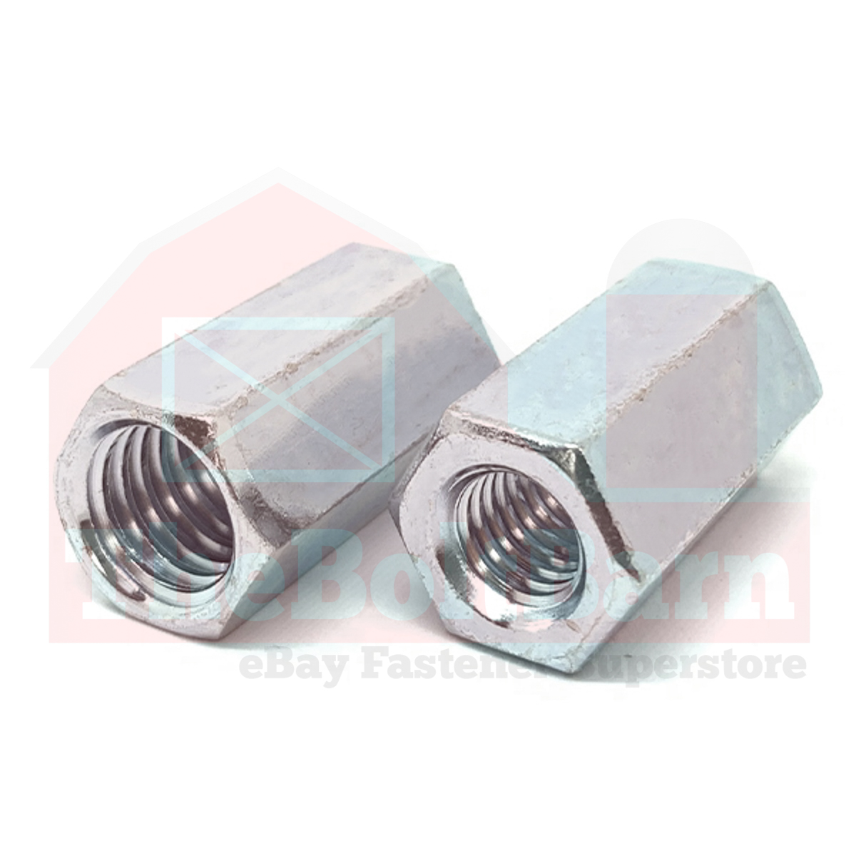 5/8"-11 to 1/2"-13x1-1/4" Reducer Coupling Nuts Coarse Grade A Zinc ...