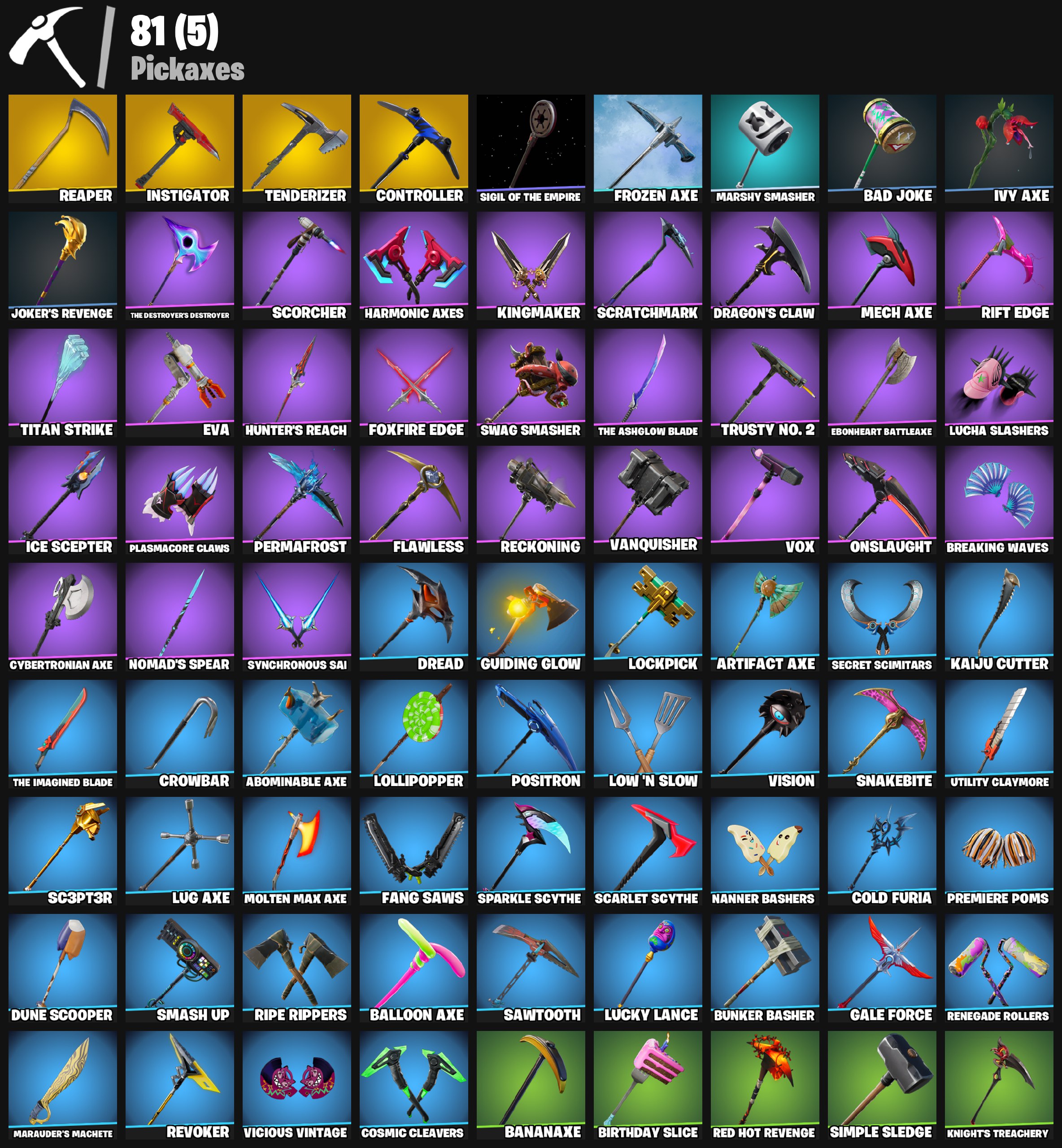 Buy 【118 SKINS】 (PC/XBOX) IKONIK | THE REAPER | GLOW | ELITE AGENT ...