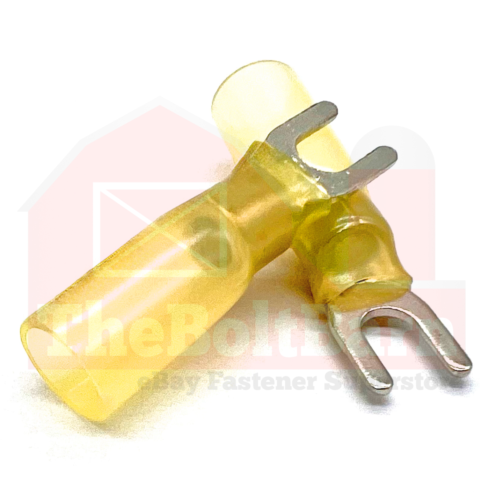 Yellow Heat Shrink Marine #10 U-Type Fork Crimp Connectors Terminals ...