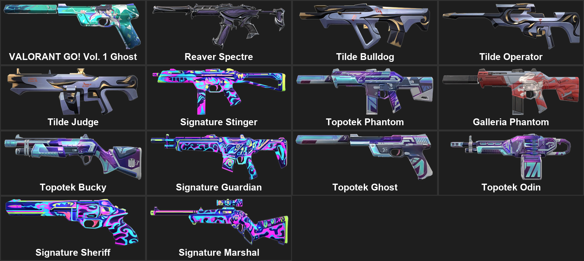 Buy EU 【14 SKINS】 4400 VP | VALORANT GO! Vol. 1 Ghost | Reaver Spectre ...