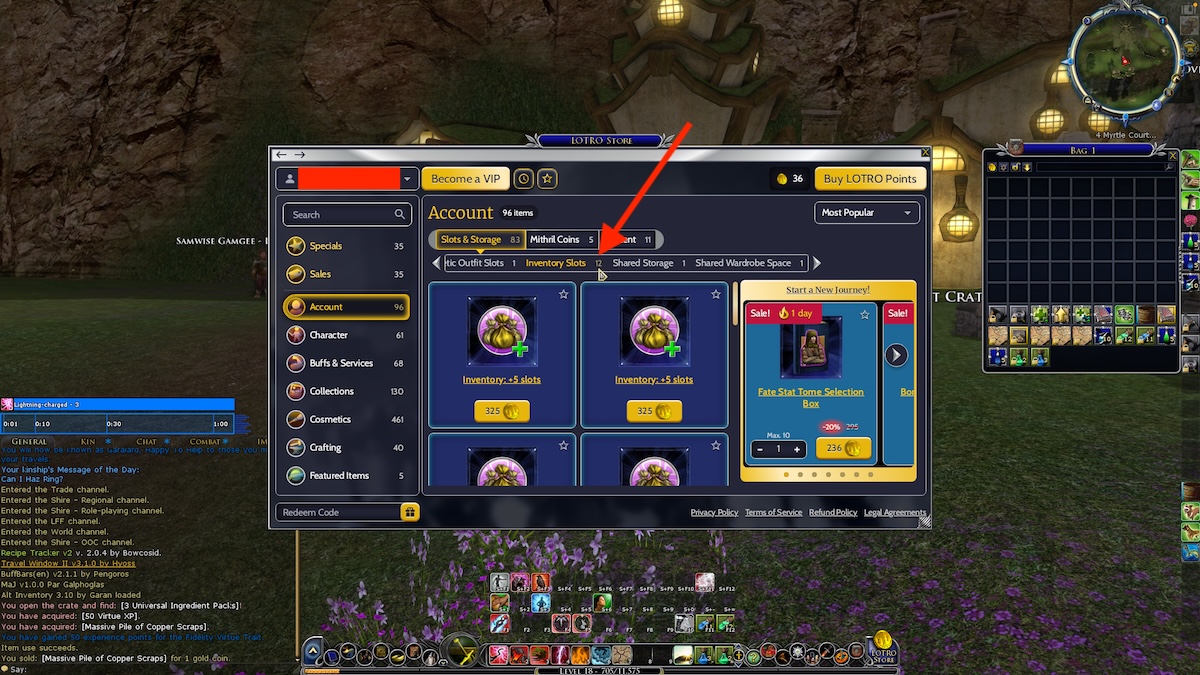 Is this intended?- Inventory : +5 slots problem | Page 3 | The Lord of the Rings Online Forums