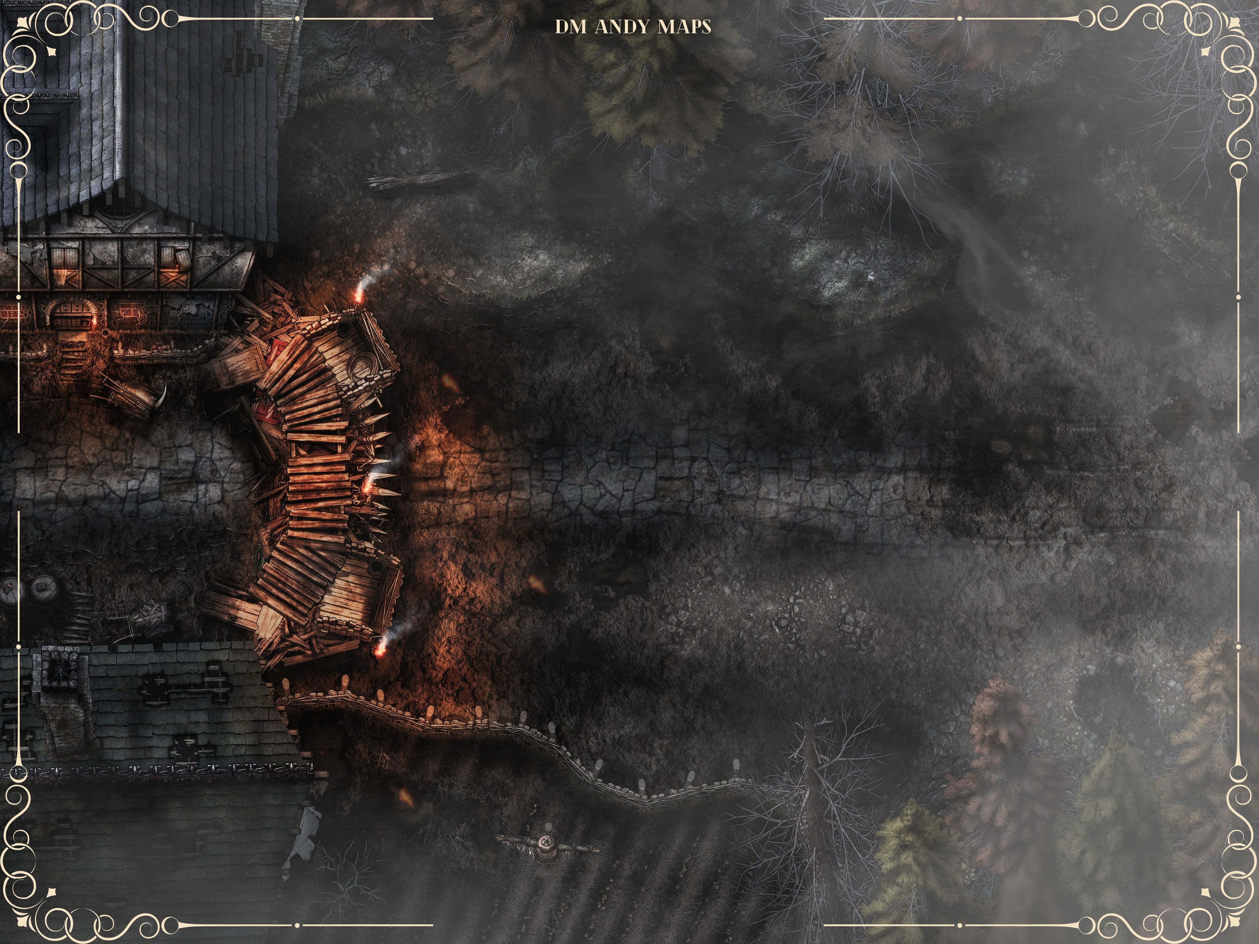 DM Andy Maps - Gothic Village Barricades | Roll20 Marketplace: Digital ...