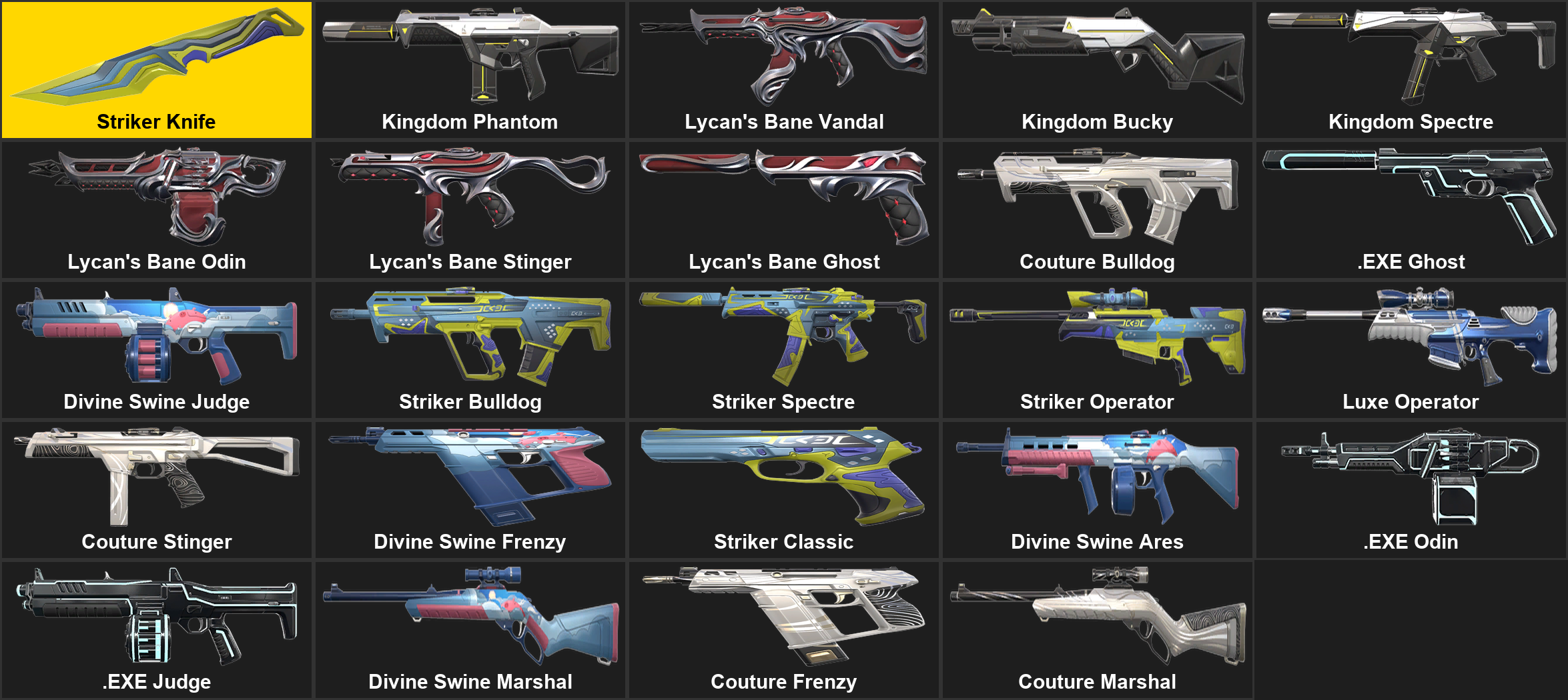 Buy EU 【1 KNIFE | 24 SKINS】 Striker Knife | Kingdom Phantom | Lycan's ...