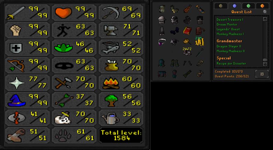 Buy MM2 DS2 RFD BarrowsGloves Full void 77Prayer+Piety MAX MAIN w ...