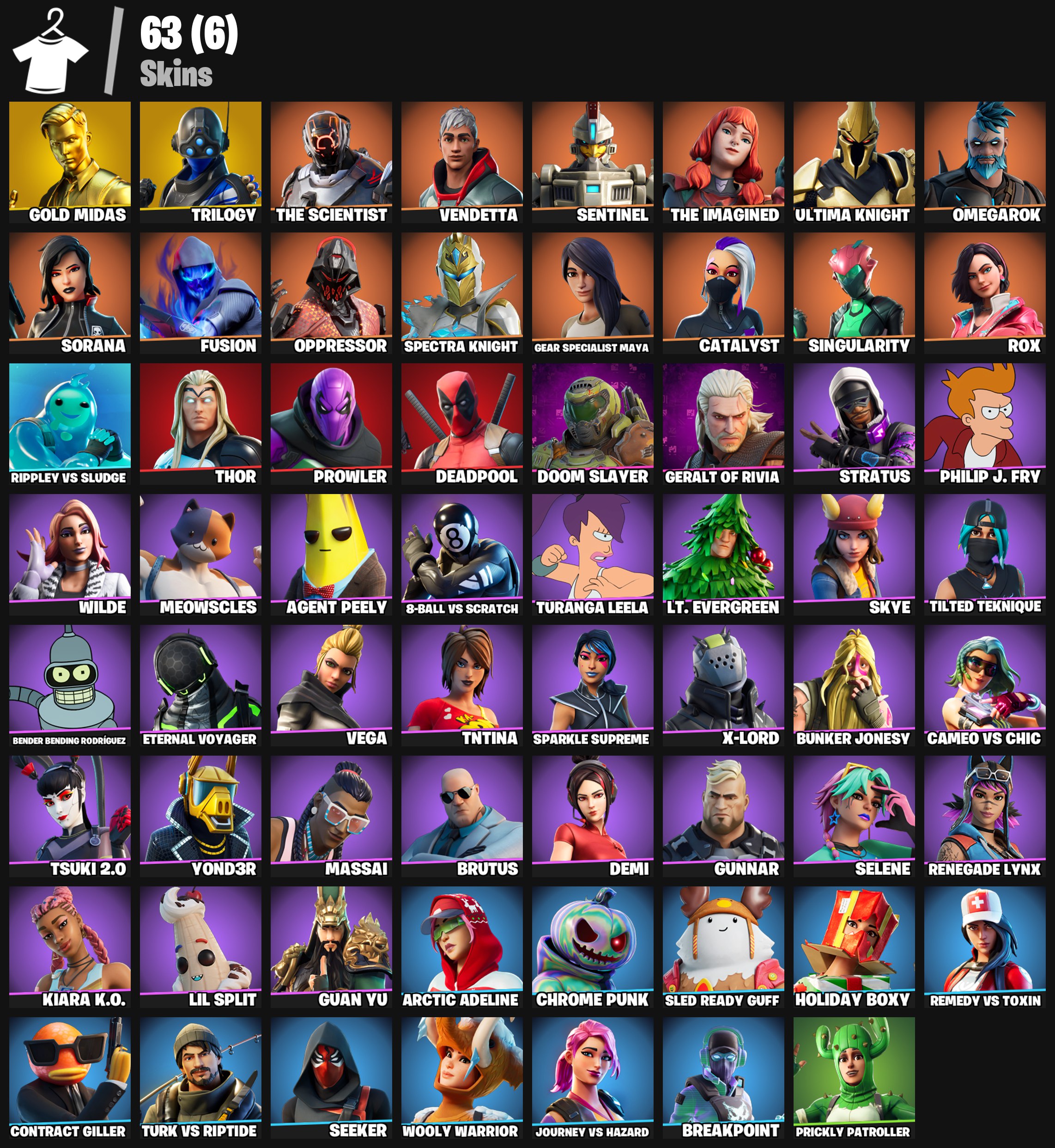 Buy 【63 SKINS】 (PC/XBOX) OPPRESSOR | FUSION | Y0ND3R | X-LORD ...