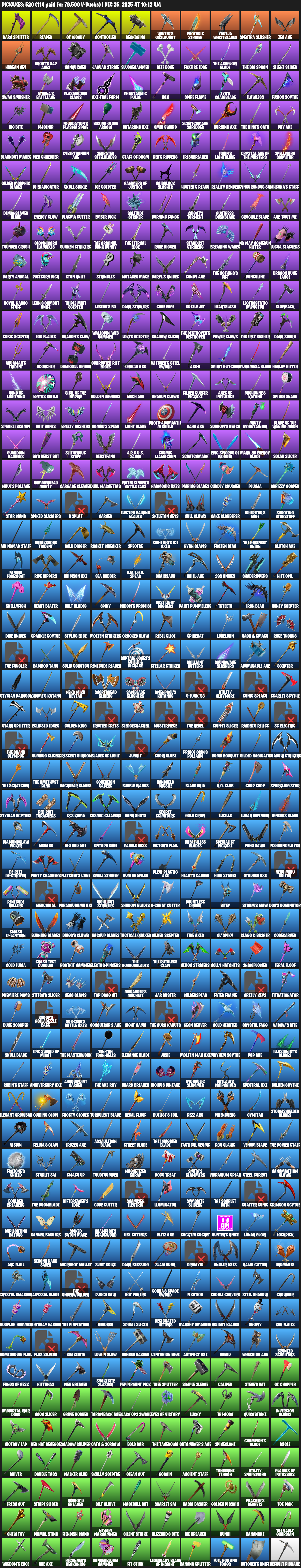 Buy 1636 Items: 527 Skins | 520 PK | 295 EM [Victor Elite, Trinity ...