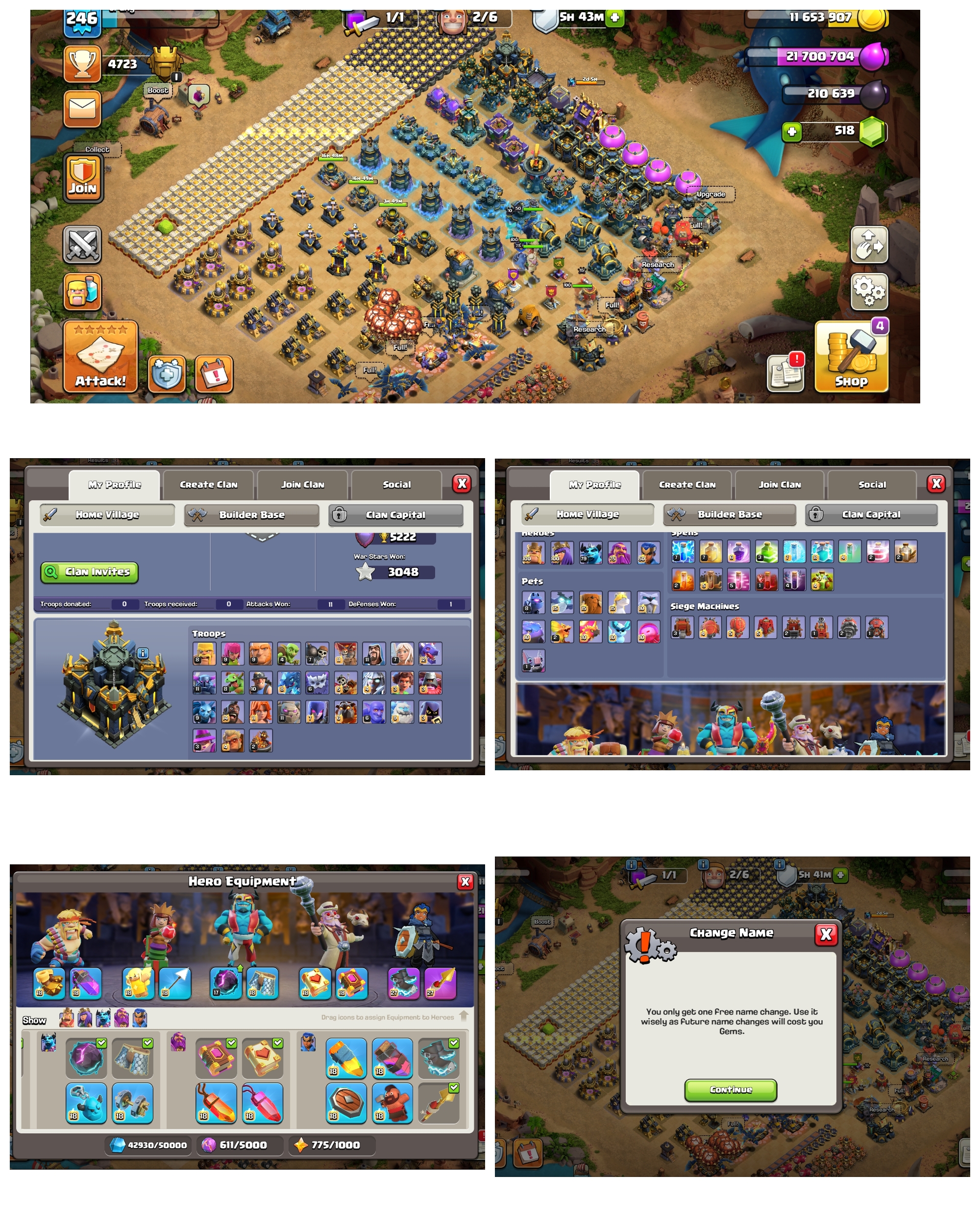Buy TH 17 | Hero 100-100-80-75-50 | Max Defence Full | Wall 100% Max ...