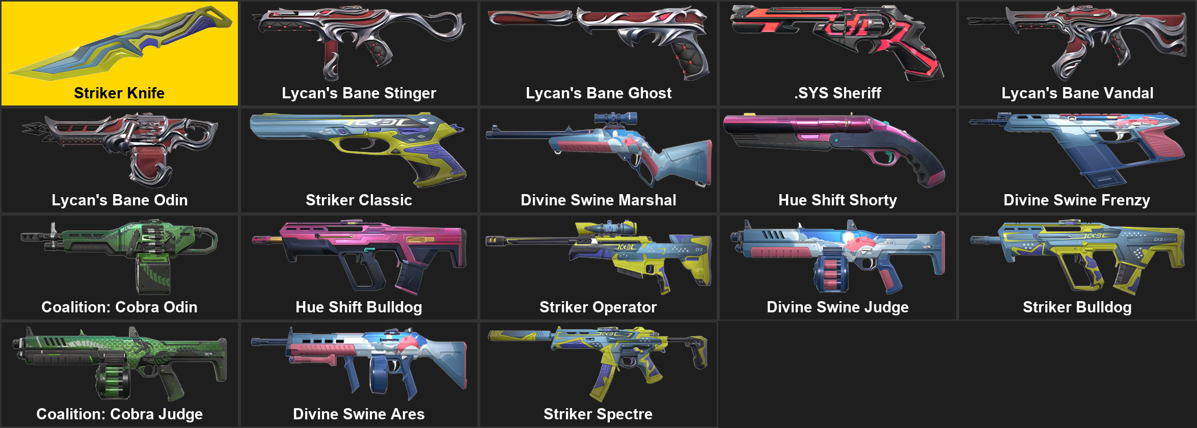 Buy NA 【1 KNIVES | 18 SKINS】 .SYS Sheriff | Lycan's Bane Vandal ...