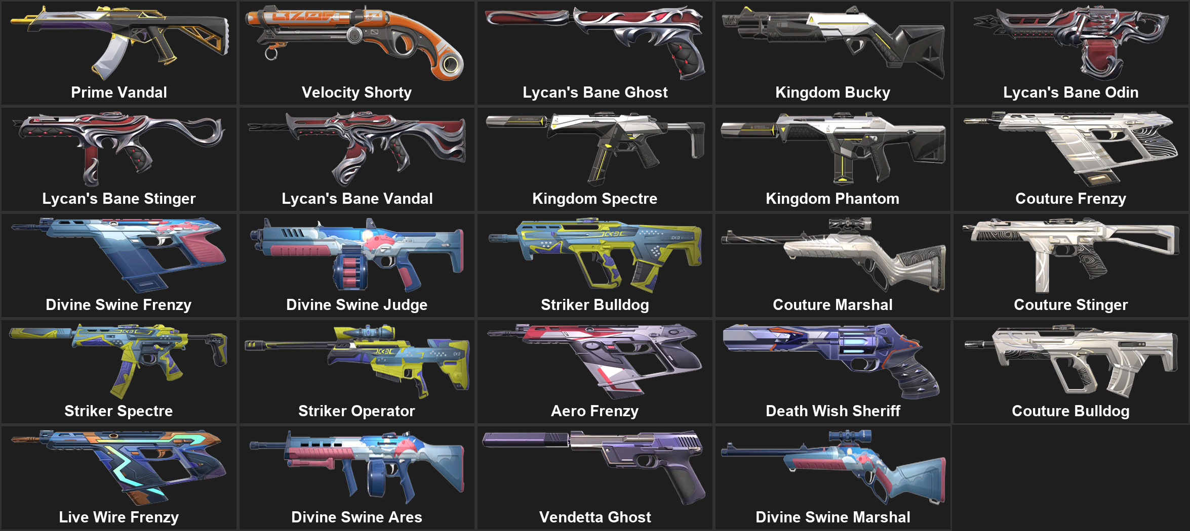 Buy EU 【24 SKINS】 2K VP spent | Prime Vandal | Lycan's Bane Vandal ...