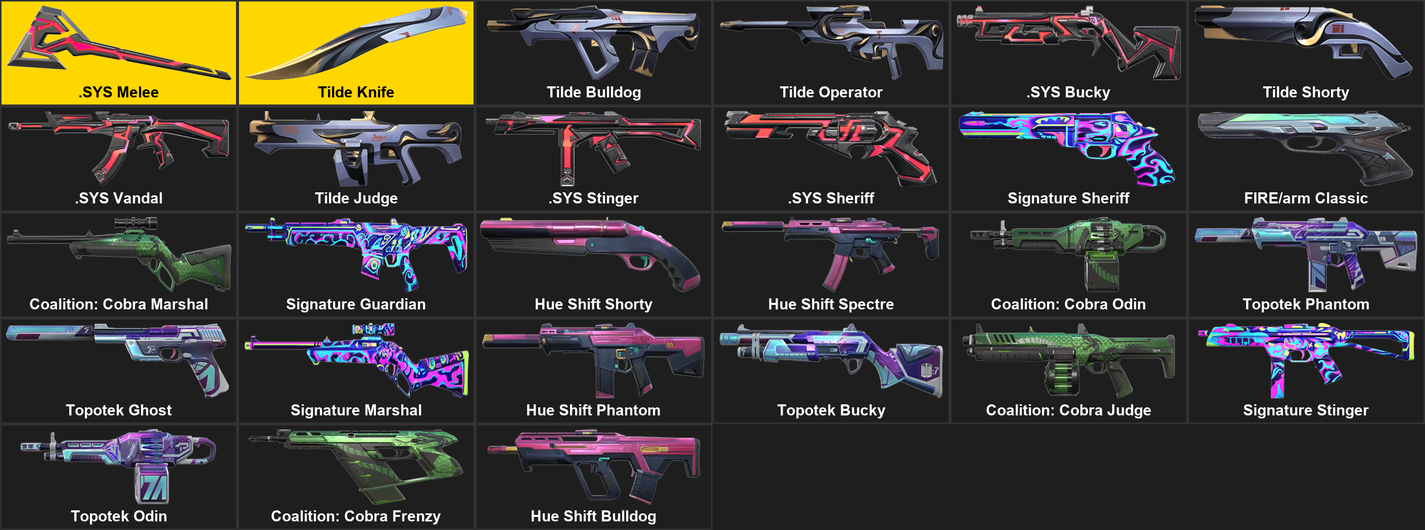 Buy EU 【2 KNIVES | 27 SKINS】 .SYS Melee | Tilde Knife | Tilde Bulldog ...