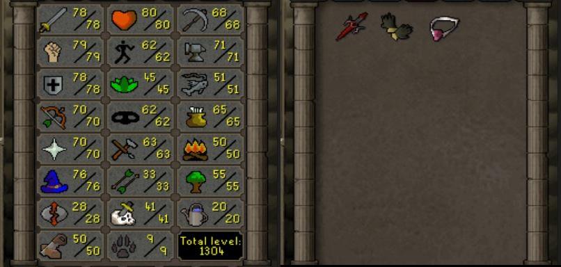 Buy OSRS Main 1304 Total 99 CMBT 78 Attack 79 Strength 78 Defense 70 ...