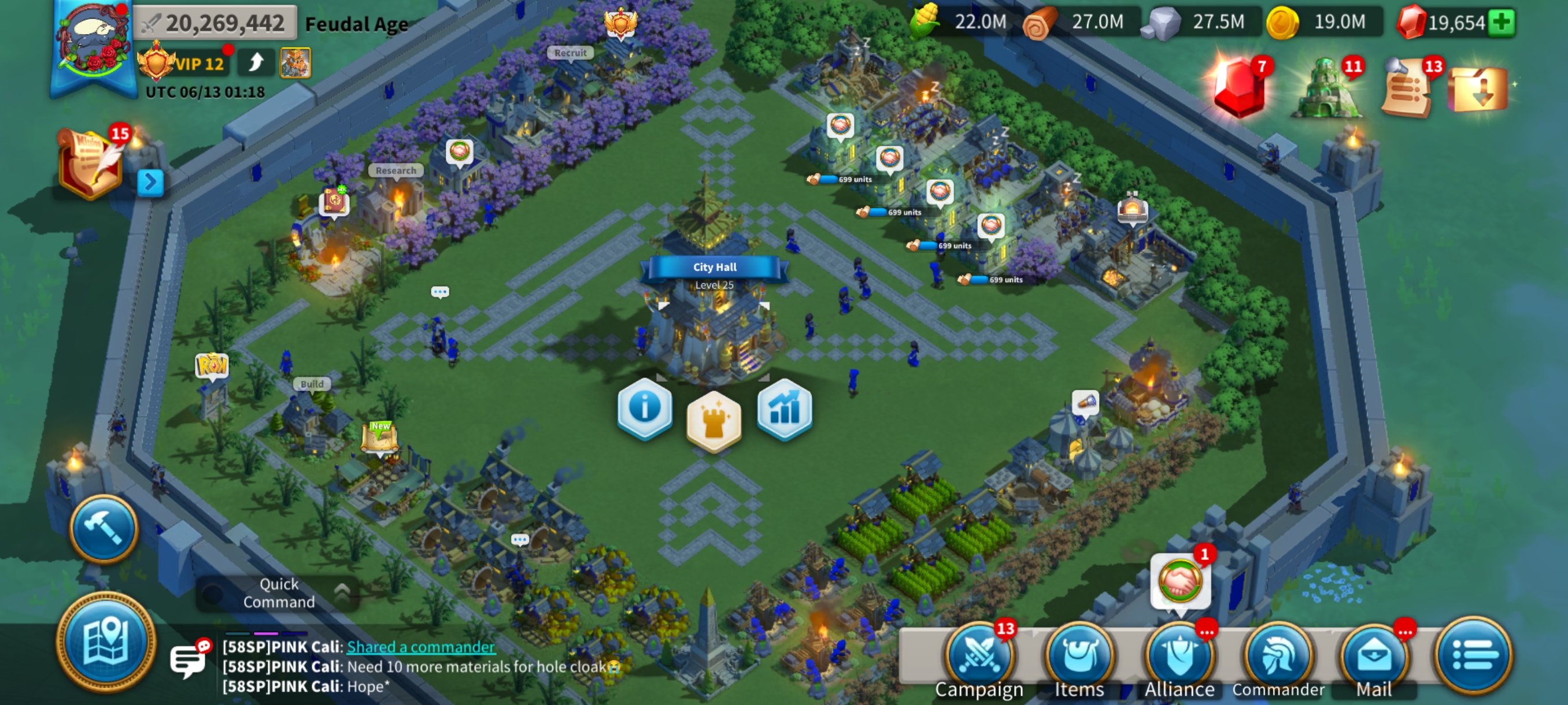 Buy #3758 - POWER 20M + FARM 1M + 1M - VIP 12 - HALL 25 - 17 LEGENDARY ...