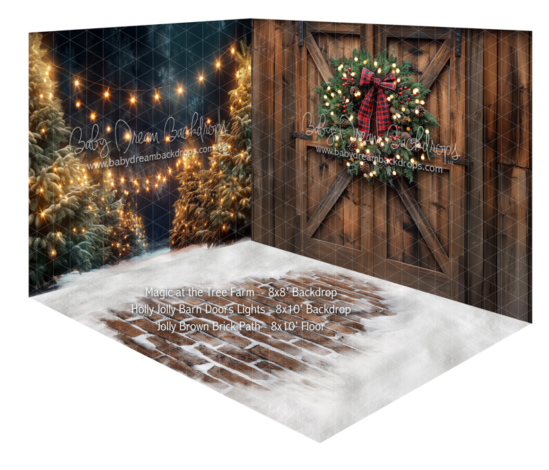 Room Magic at the Tree Farm + Holly Jolly Barn Doors Lights + Jolly Br ...