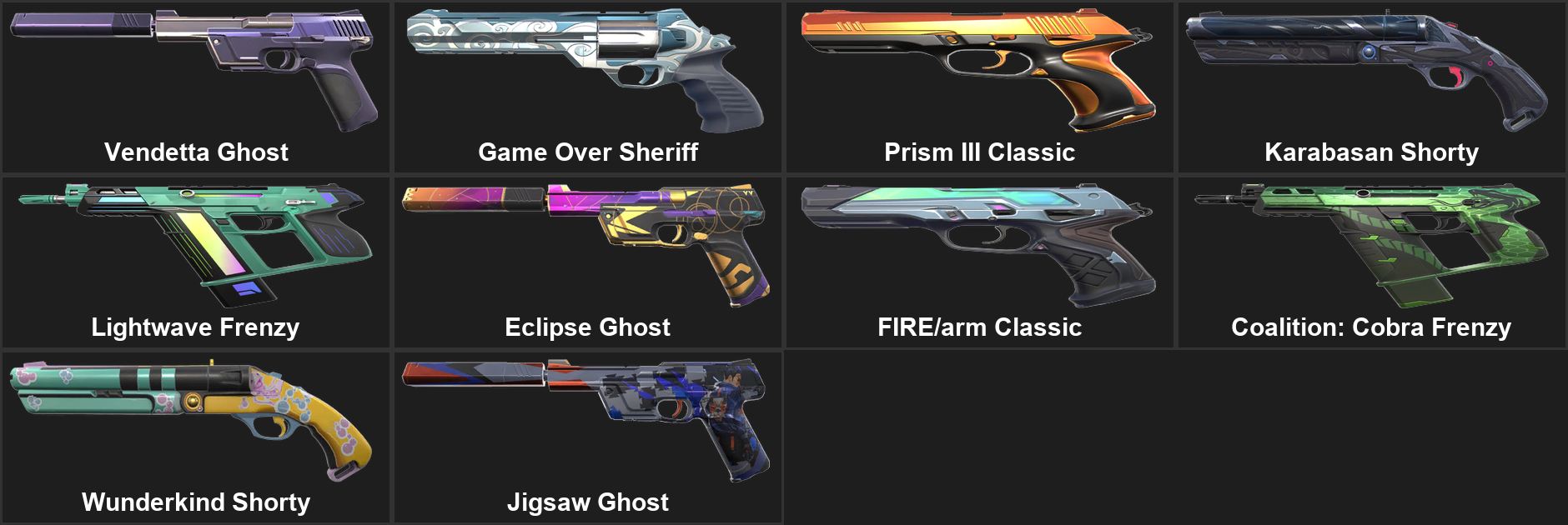 Buy EU 【10 SKINS】 Vendetta Ghost | Game Over Sheriff | Prism III ...