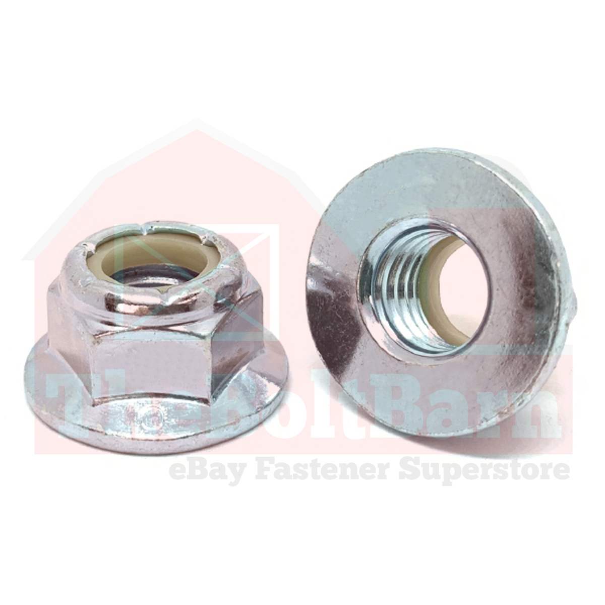 M16-2.0 Class 8 Nylon Insert Hex Flange Lock Nuts Zinc Coarse Thread ...