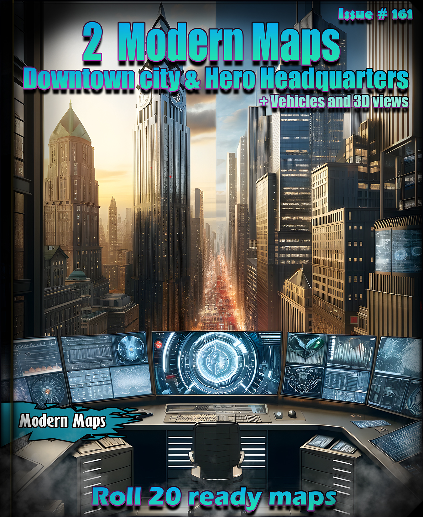 2 Modern maps The Headquarter and Downtown city action+ Vehicles - Map ...