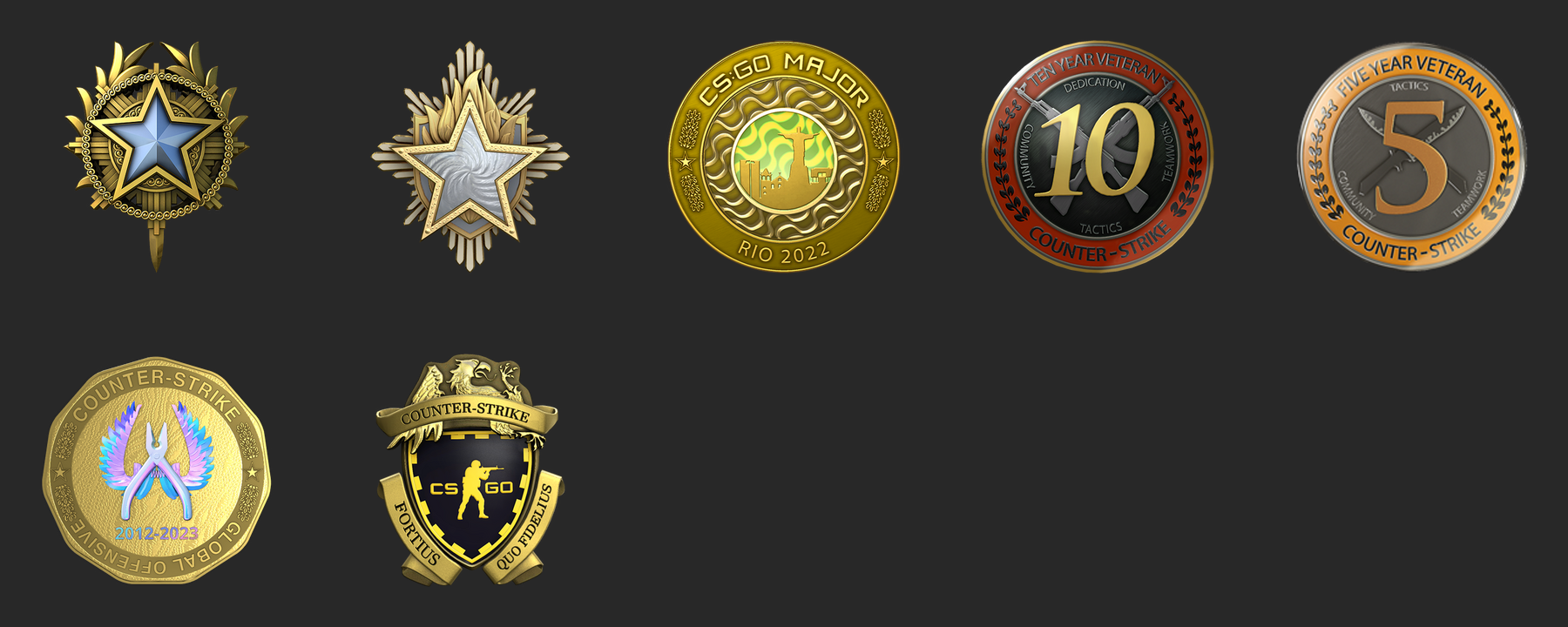 Buy 7 MEDALS丨2020 | 2023 | Rio 2022 Gold | 10 Year Veteran | 5 Year ...