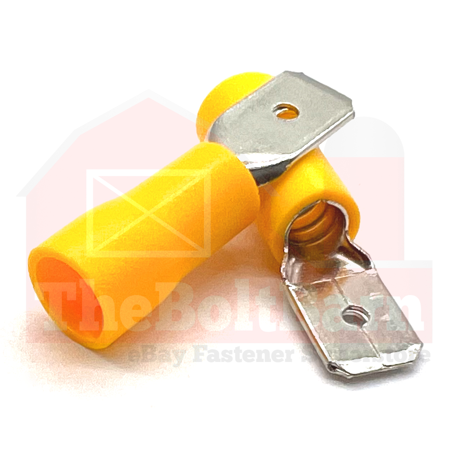 Yellow PVC/Vinyl Male Spade Crimp Connectors Terminals, AWG 12-10 | eBay