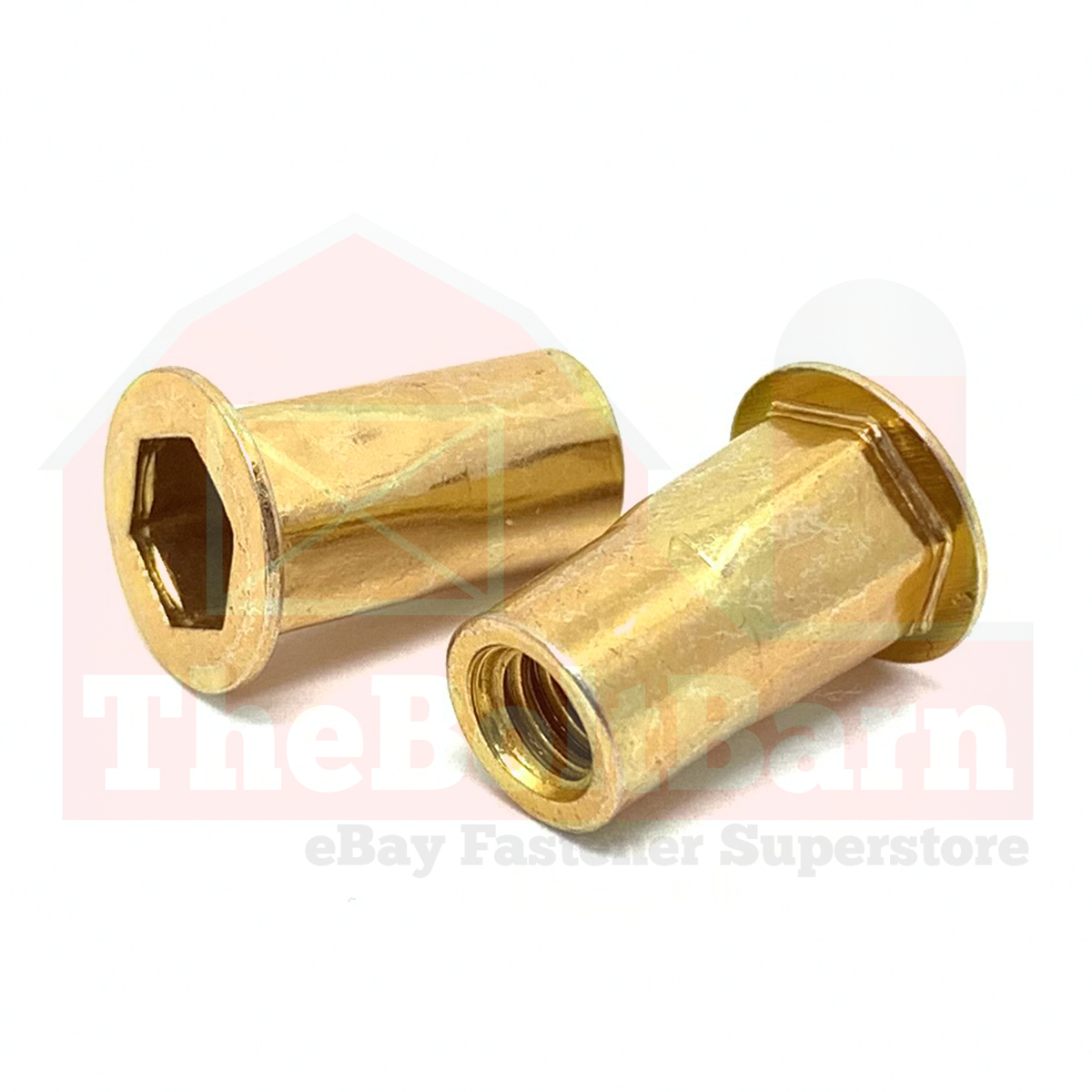 M4-0.7 Steel Hex Rivet Nuts Zinc Yellow Long (Choose Quantity) | eBay