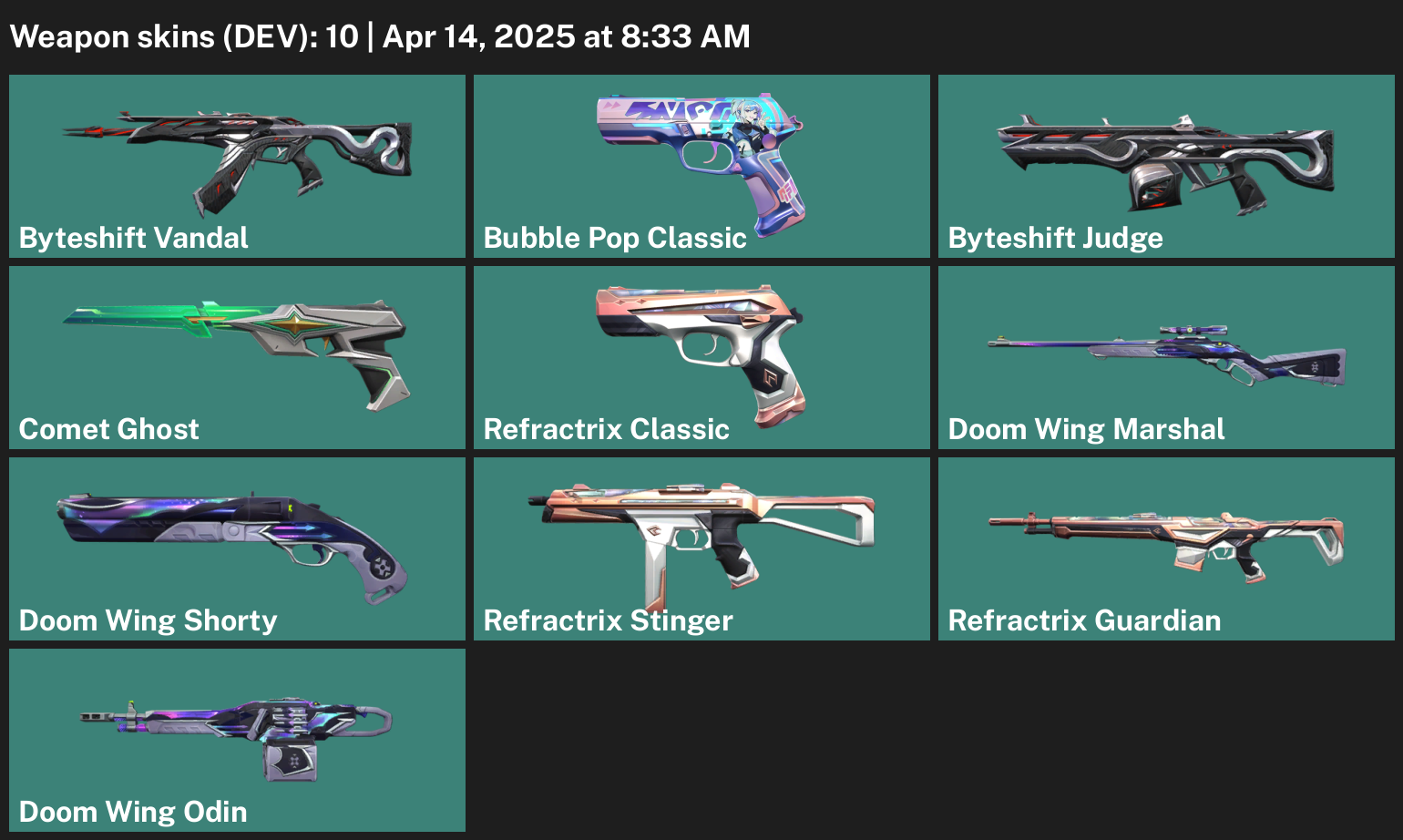 Buy [AP] 10 Skins | Byteshift Vandal, Bubble Pop Classic, Byteshift ...