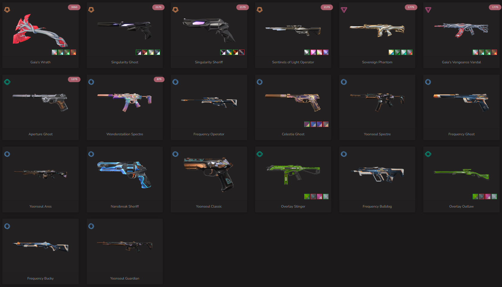 Buy EU 【 20 SKINS 16775 VP Spent Gaia's Wrath Gaia's Vengeance Vandal ...
