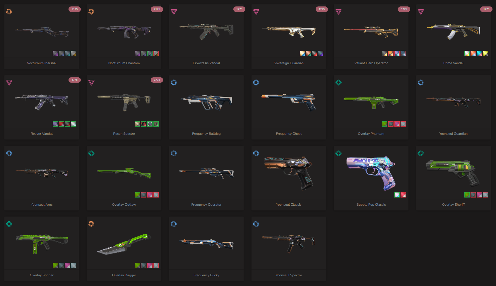 Buy EU-TR【22 SKINS 16000 VP SPENT Nocturnum Phantom Nocturnum Marshal ...