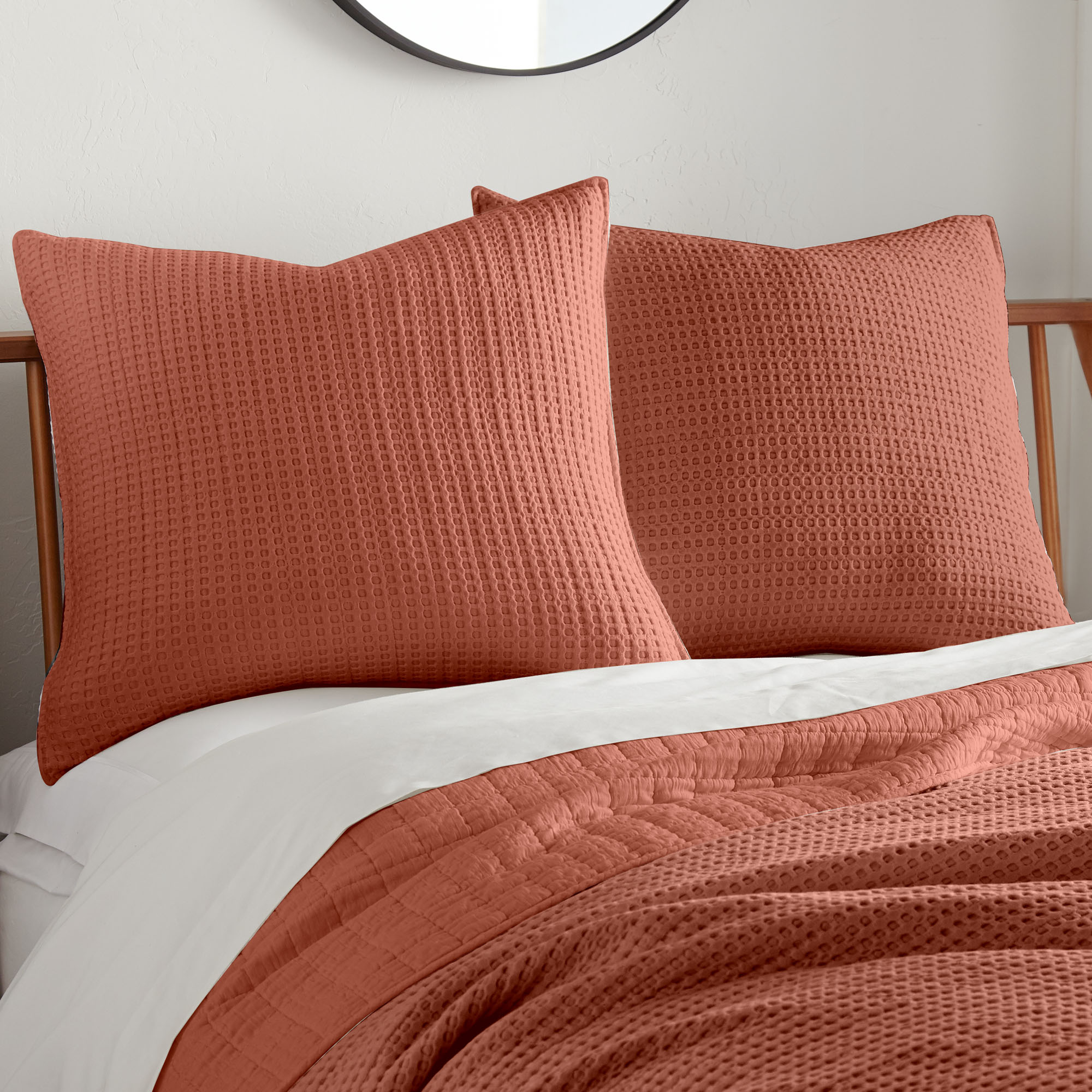 Mills Waffle Euro Sham Set of 2 - Levtex Home | eBay